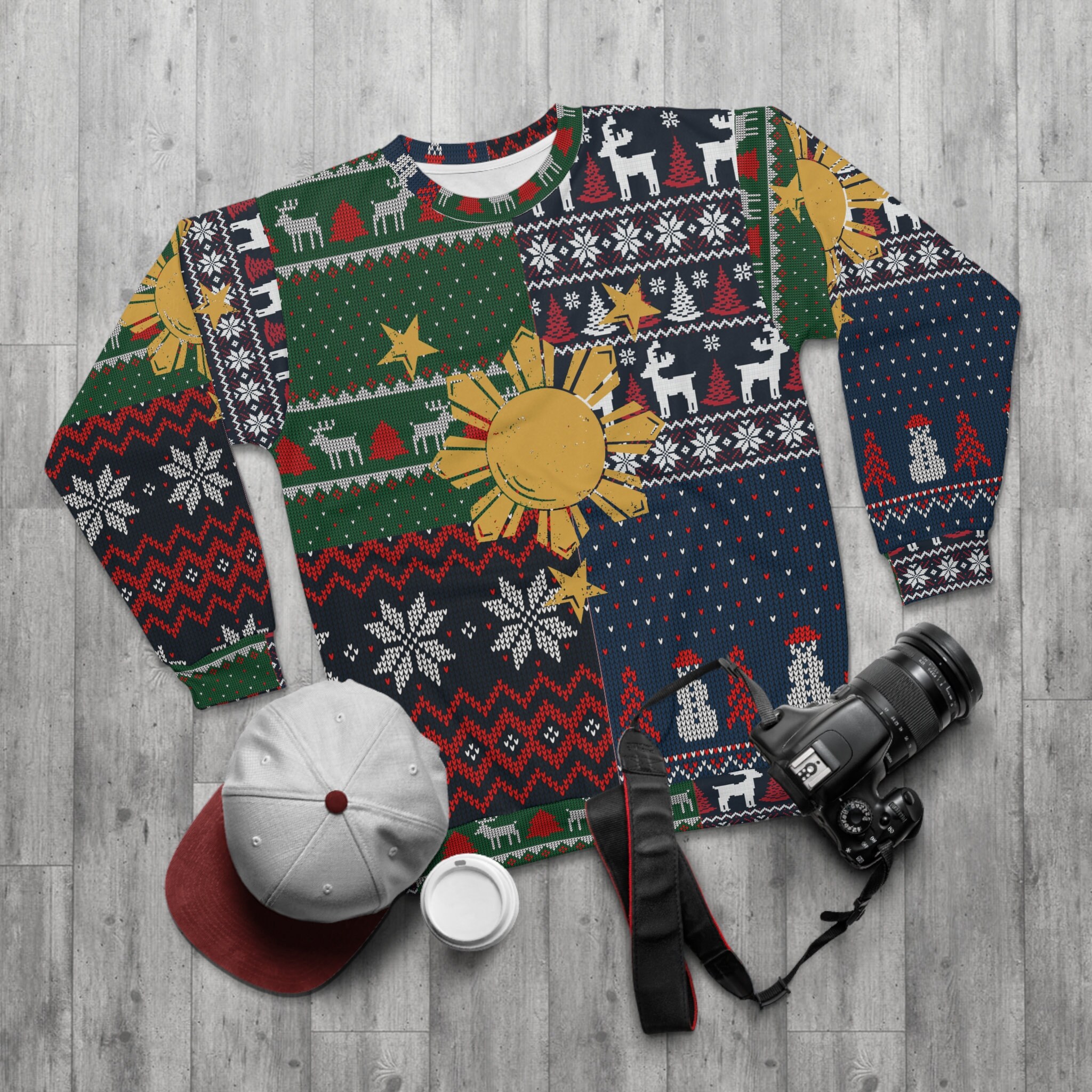 Philippines Filipino Ugly Sweater Philippine Sun and Plaid - Etsy