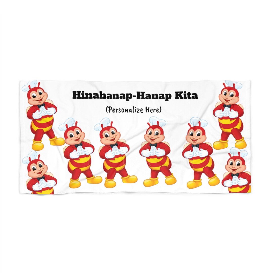 Philippines Filipino Personalized Kids Jollibee Beach Towel - Etsy