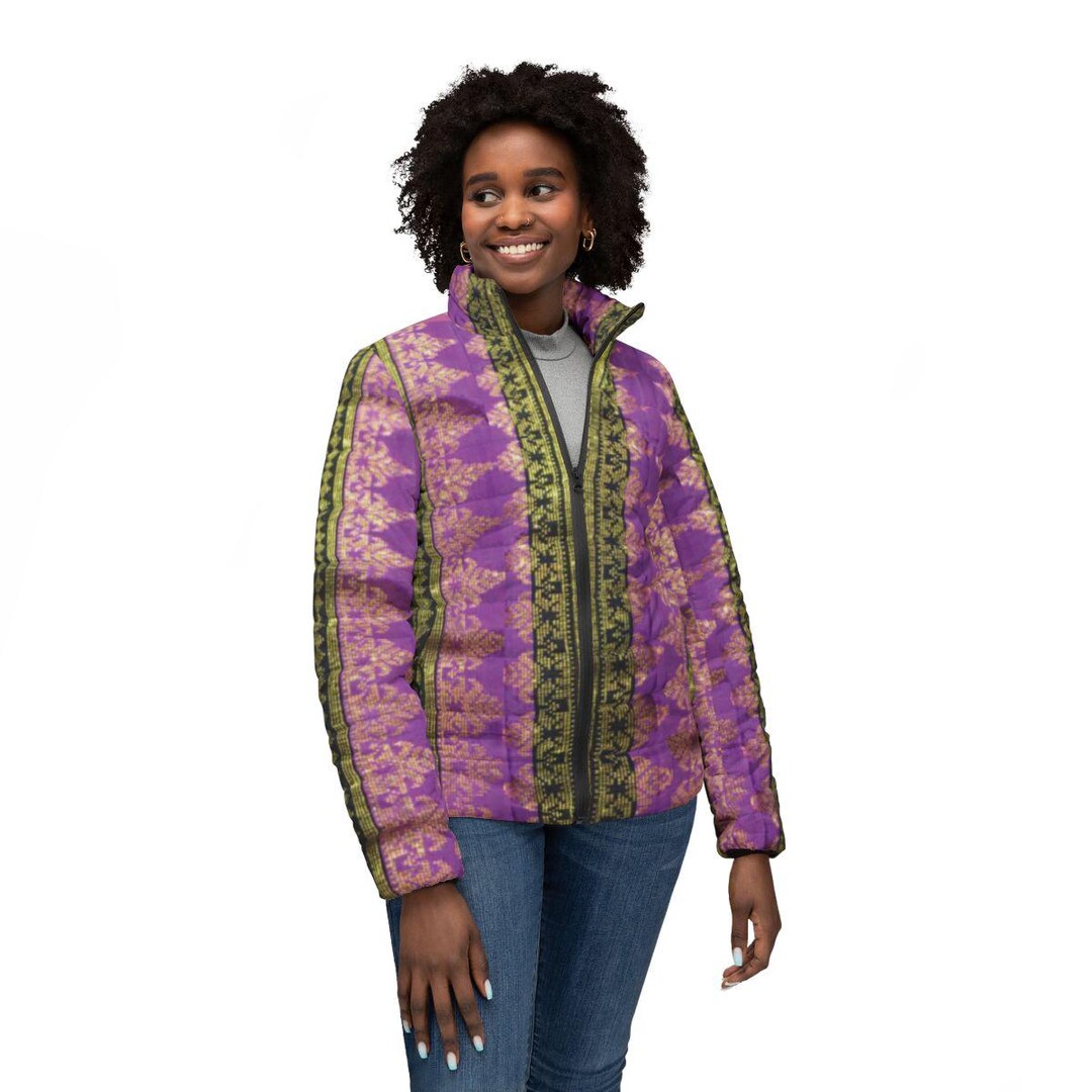 Philippine Batik Inspired Women's Puffer Jacket. DIGITALLY PRINTED ...