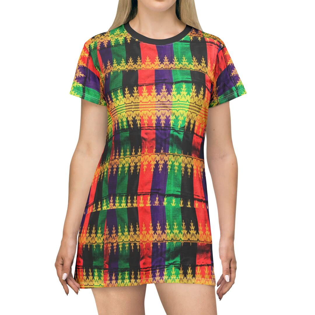 Philippines Filipino Batik Inspired T-shirt Dress | Mindanao Batik ...