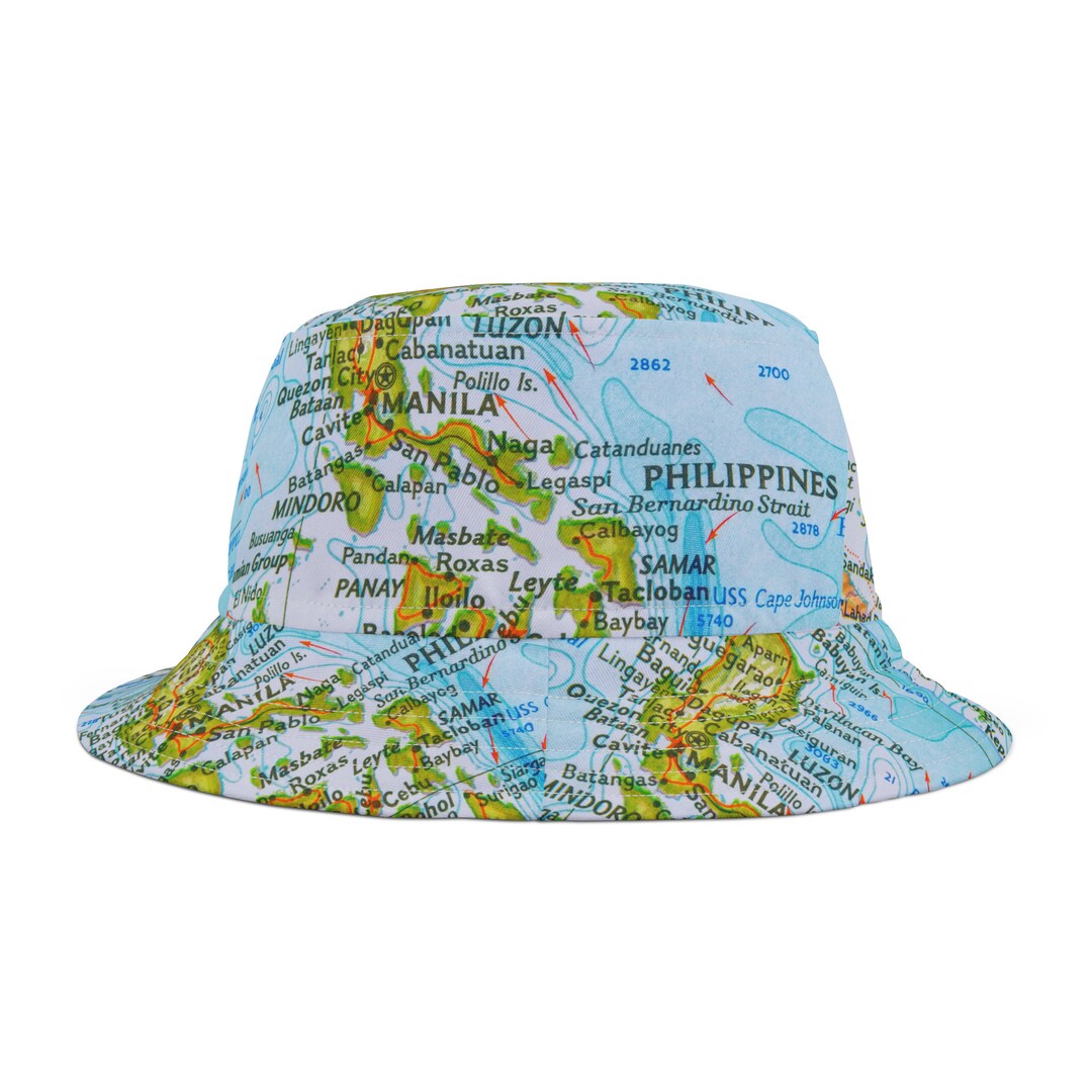 Philippine Map Bucket Hat | Filipino Hat | Multi Cultural Attire ...