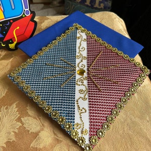 Philippines Filipino Flag Inspired Graduation Cap Topper With Blings ...