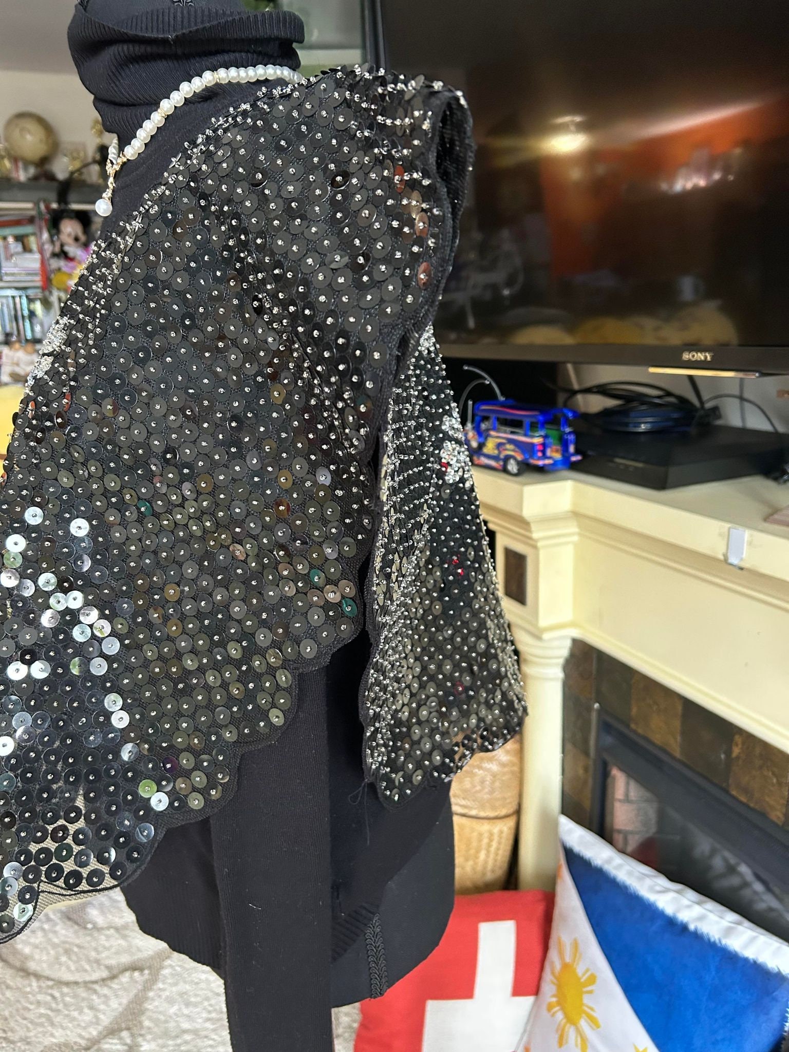 Philippines Filipino Kimona full Sequence Black Kimona Adult - Etsy