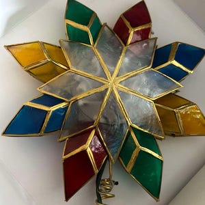 Philippines Traditional Capiz Star Tree Topper/multi Color Christmas ...
