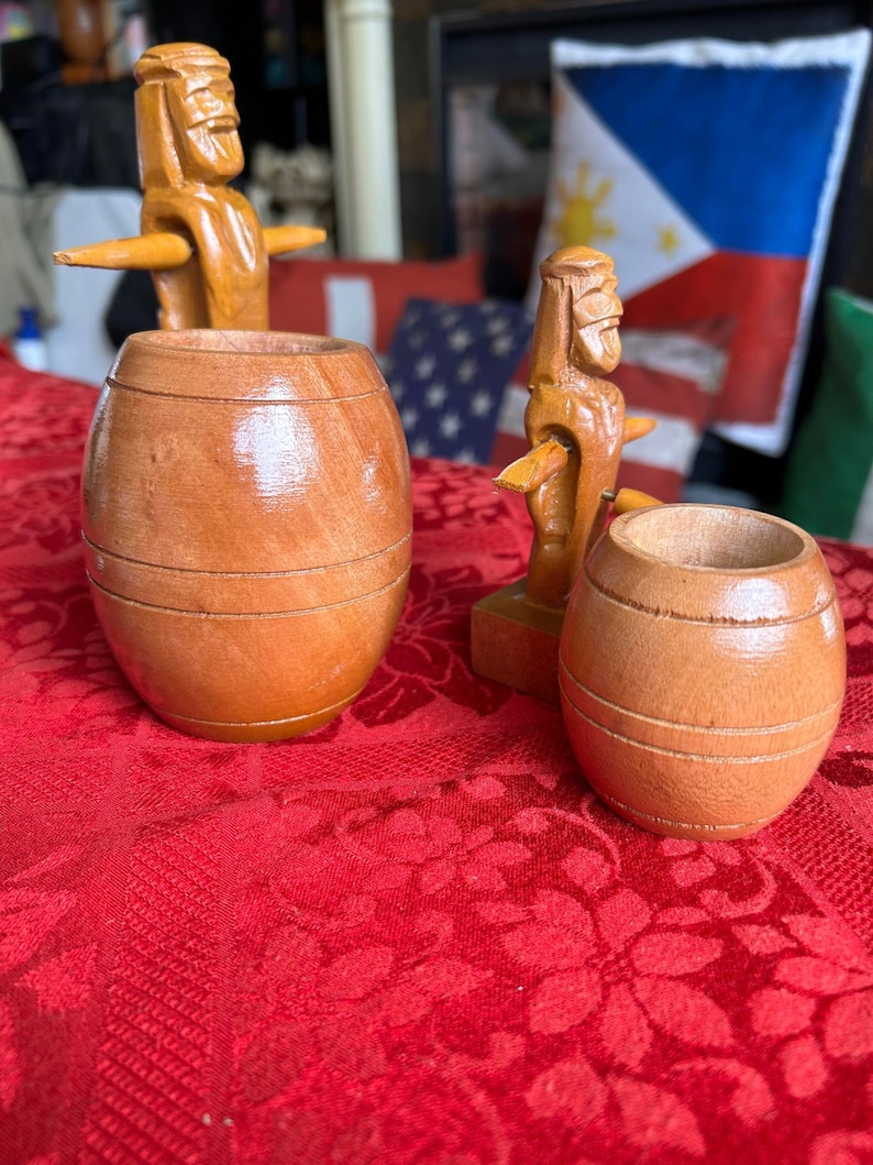 Philippines Filipino Funny Barrel Man Wooden Handicraft - Etsy