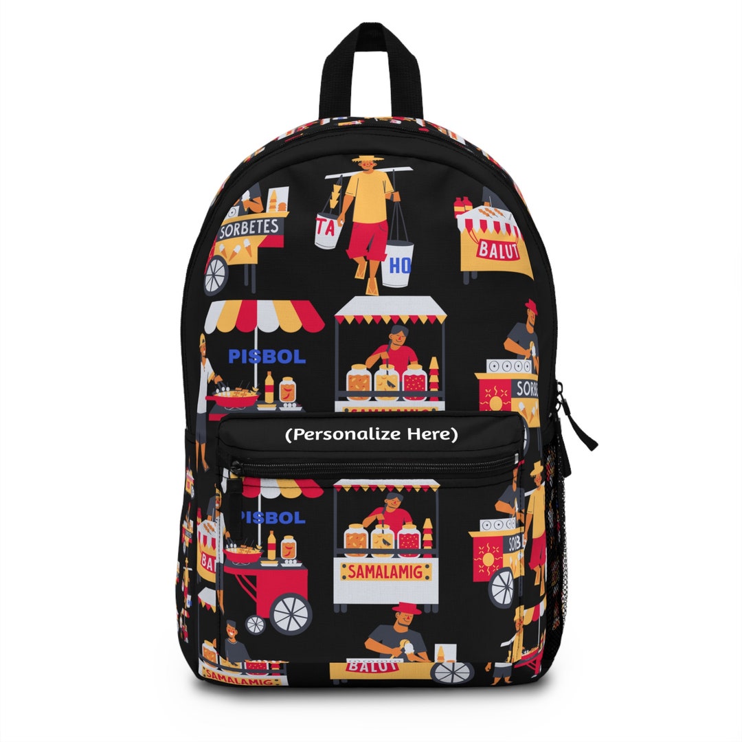 Philippines Filipino Street Foods Backpack Crisply Printed Durable ...