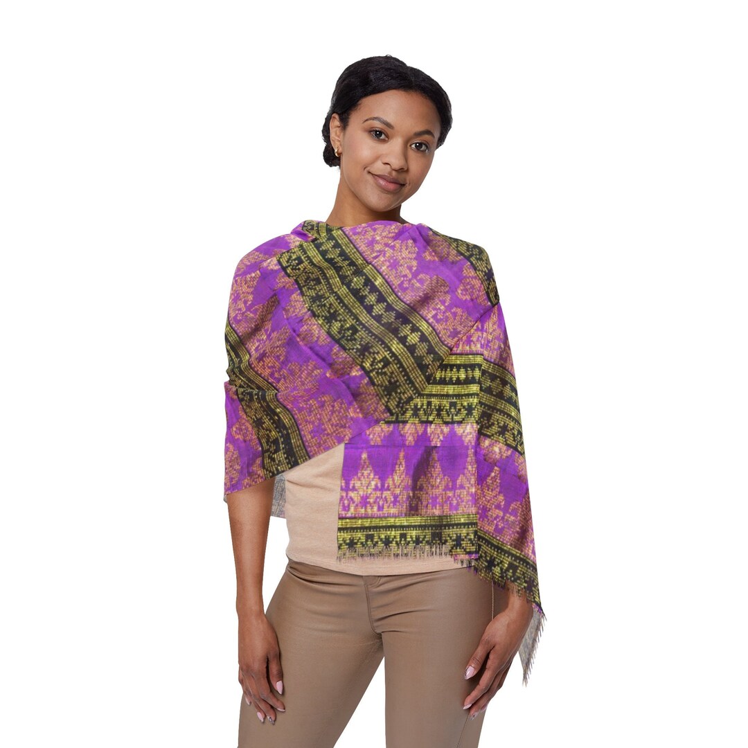 Philippines Mindanao Batik Inspired Pink Themed Light Scarf - Etsy