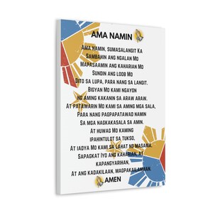 Philippines Ama Namin , the Lords Prayer Canvas Philippine Wall Decor ...