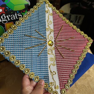 Philippines Filipino Flag Inspired Graduation Cap Topper With Blings ...