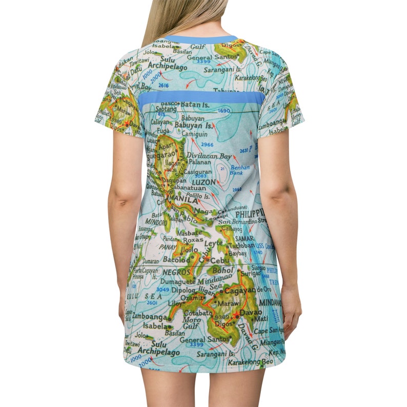 Philippine Map Inspired , Blue T-shirt Dress | Multi-cultural Costume ...