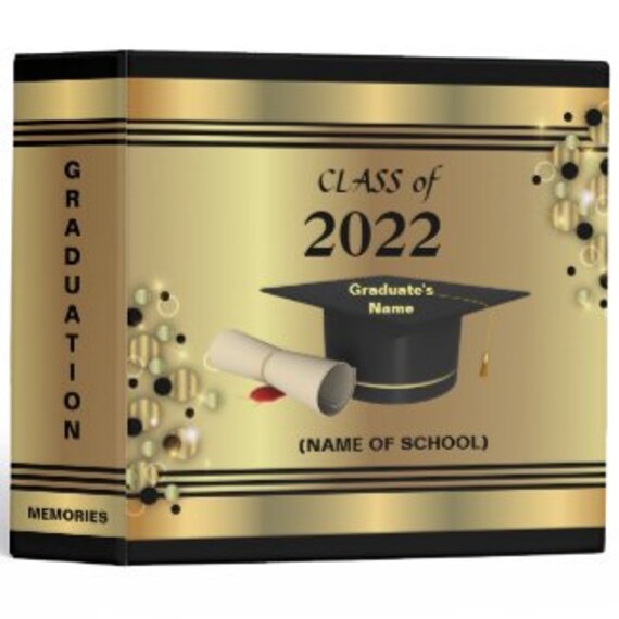 Personalized Class of 2022 Graduation Binder Crisp Print | Etsy