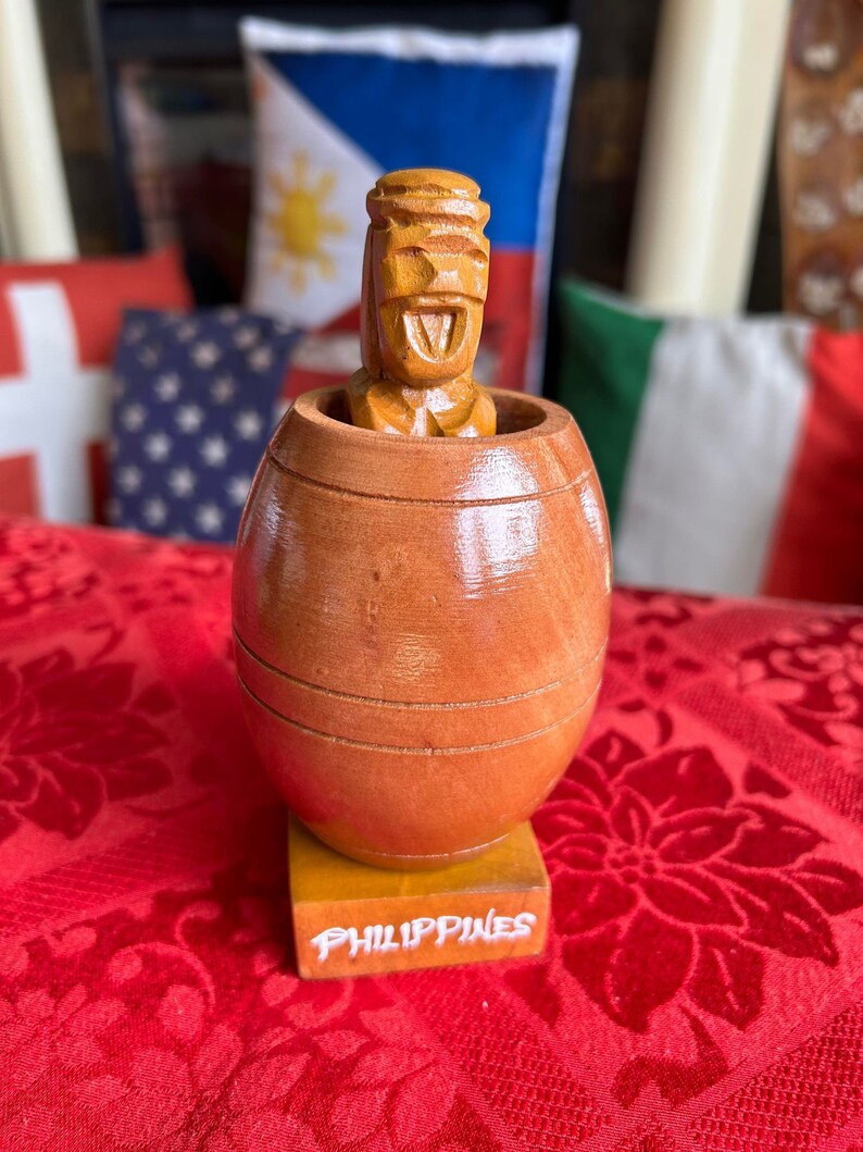 Philippines Filipino Funny Barrel Man Wooden Handicraft - Etsy