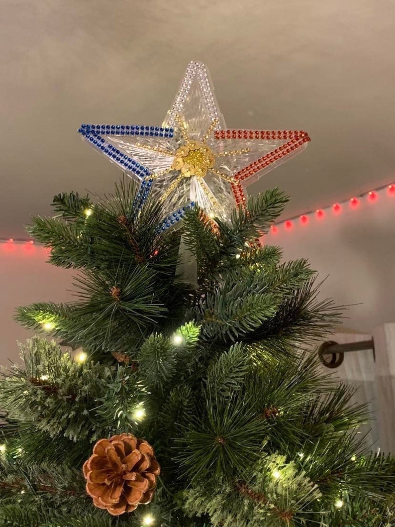 Philippine Flag Parol Inspired Lighted Christmas Tree Topper - Etsy