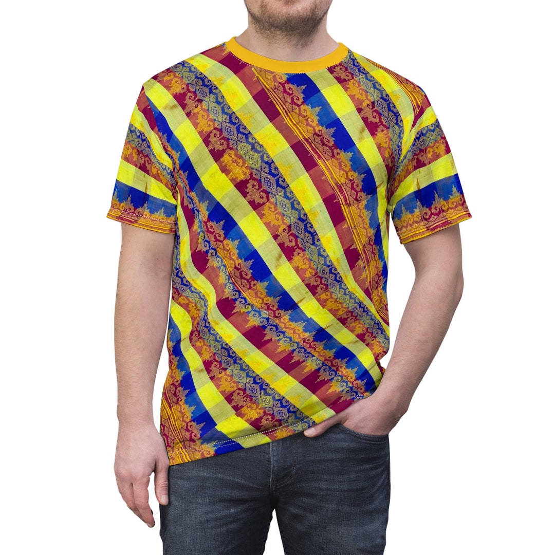 Philippine Batik Inspired Red Yellow Blue Plaid Crisply PRINTED ...