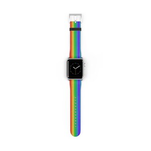 Pride Rainbow Apple Watch Band| LGBT Watch Band| Happy Pride Watch Band ...