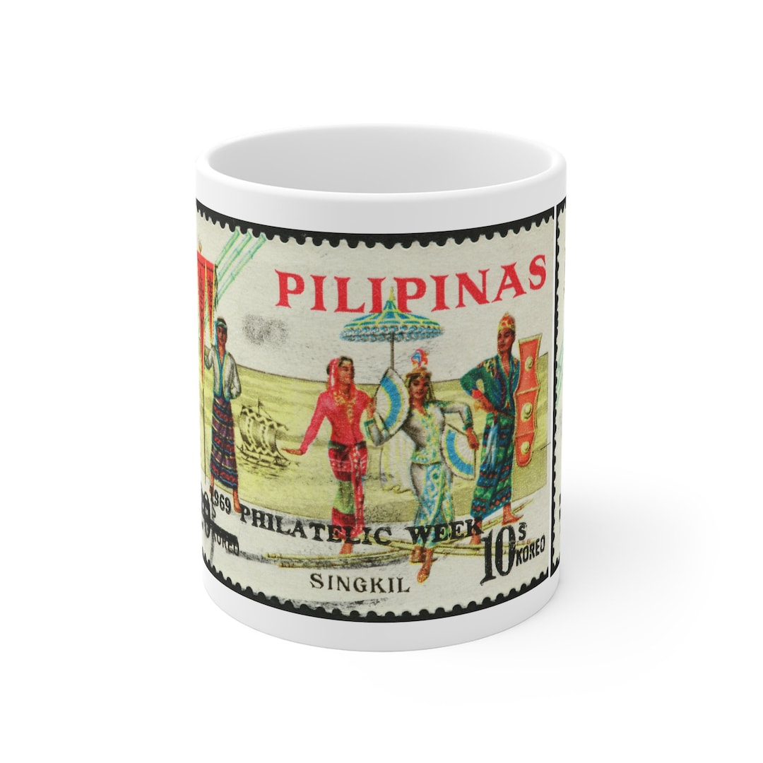 Philippines Filipino Vintage 1969 Singkil Stamp Mug 11oz | Filipino ...