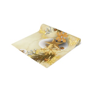 Filipino Christmas Maligayang Pasko Gold & Ornamentt Theme Table Runner ...