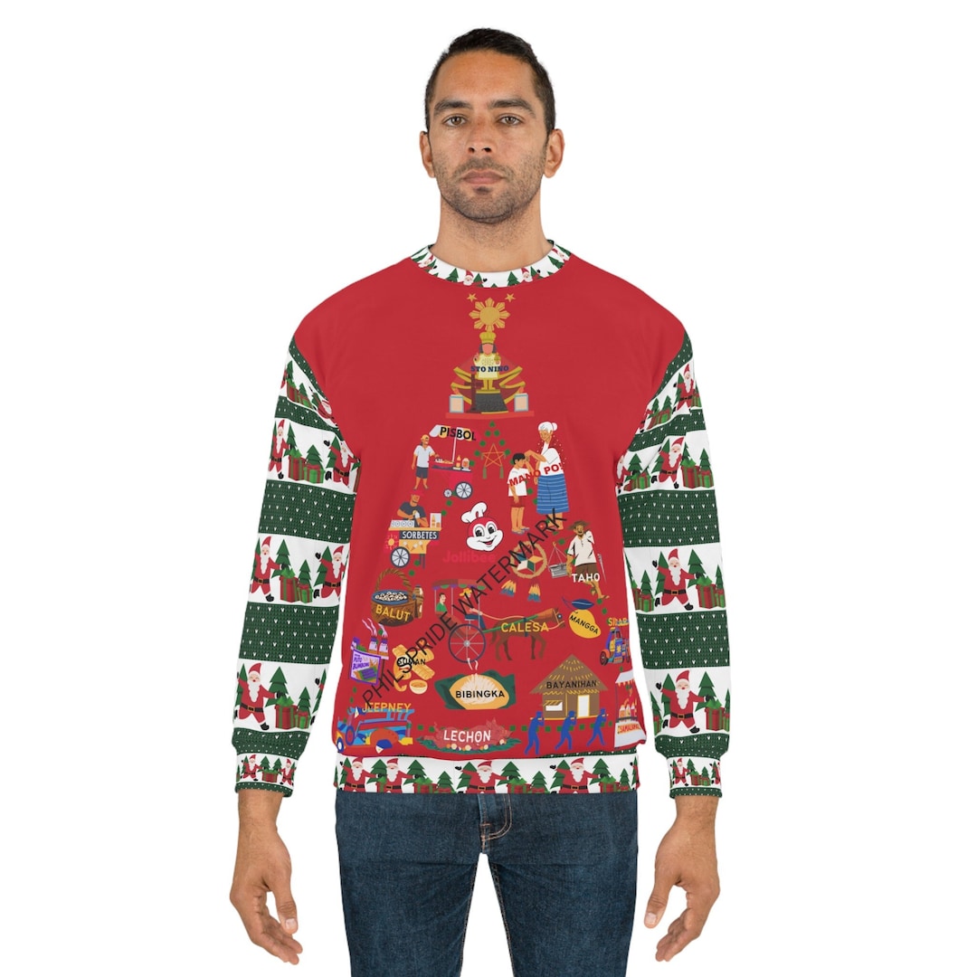 Filipino Christmas Ugly Sweater Unisex Sweatshirt | Philippine Foods ...