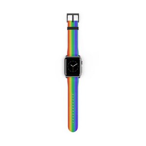 Pride Rainbow Apple Watch Band| LGBT Watch Band| Happy Pride Watch Band ...