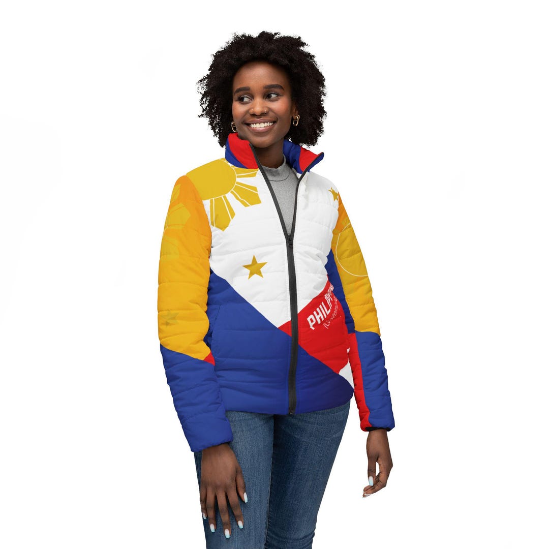 Customizable Philippine's Pride Flag Inspired Women's Puffer Jacket ...