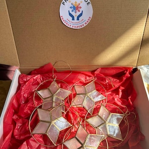 Traditional Philippine Christmas Mini Capiz Parol | Lantern | (set of 5 ...