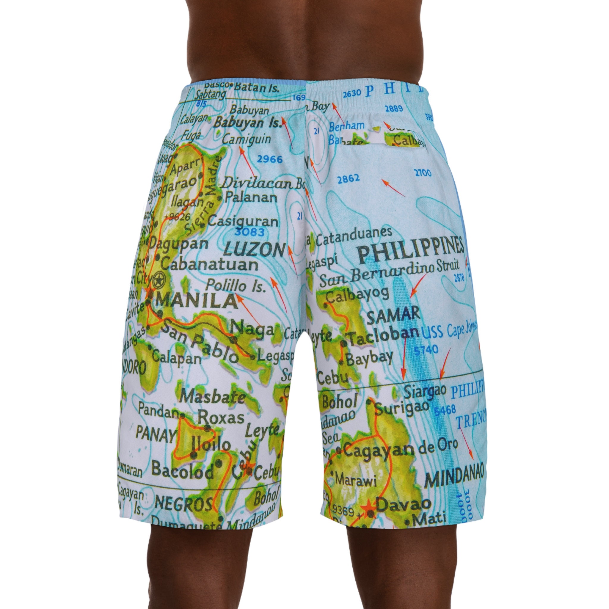 Philippine Map Men's Jogger Shorts | Filipino Mens Sports Short | Pinoy ...
