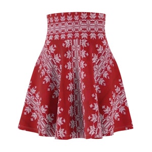 Philippines Filipino Mindanao Batik Inspired Red Women's Skater Skirt ...
