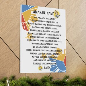 Philippines Cebuano Bisaya Ama Namin Lord's Prayer Canvas - Etsy