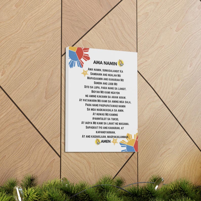 Philippines Ama Namin Lords Prayer in Tagalog Wall Decor | Easter ...