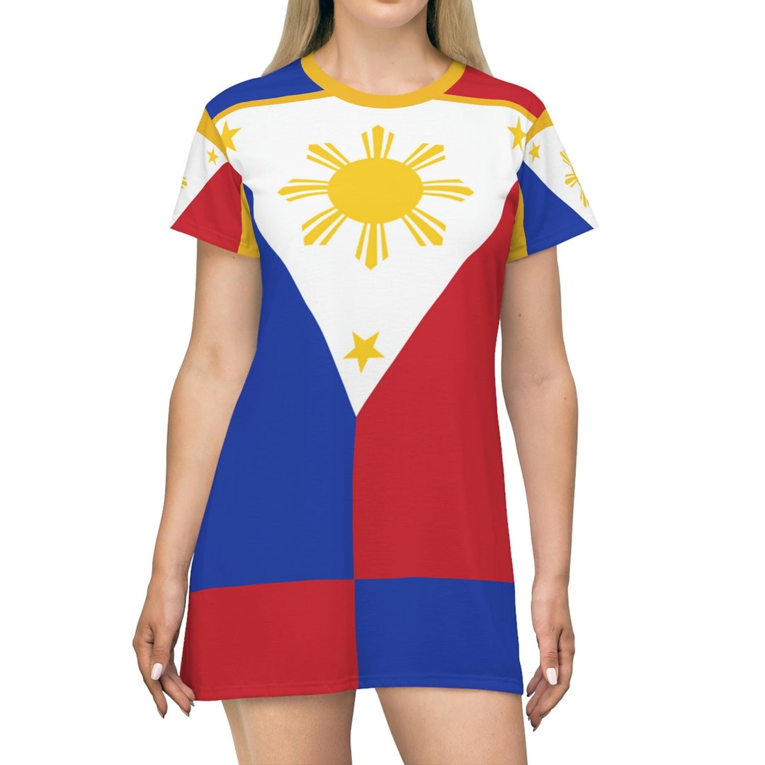 Philippines Filipino Flag Inspired T-shirt Dress | Multi-cultural ...