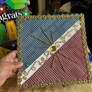 Philippines Filipino Flag Inspired Graduation Cap Topper With Blings ...
