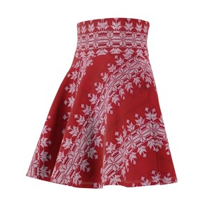 Philippines Filipino Mindanao Batik Inspired Red Women's Skater Skirt ...