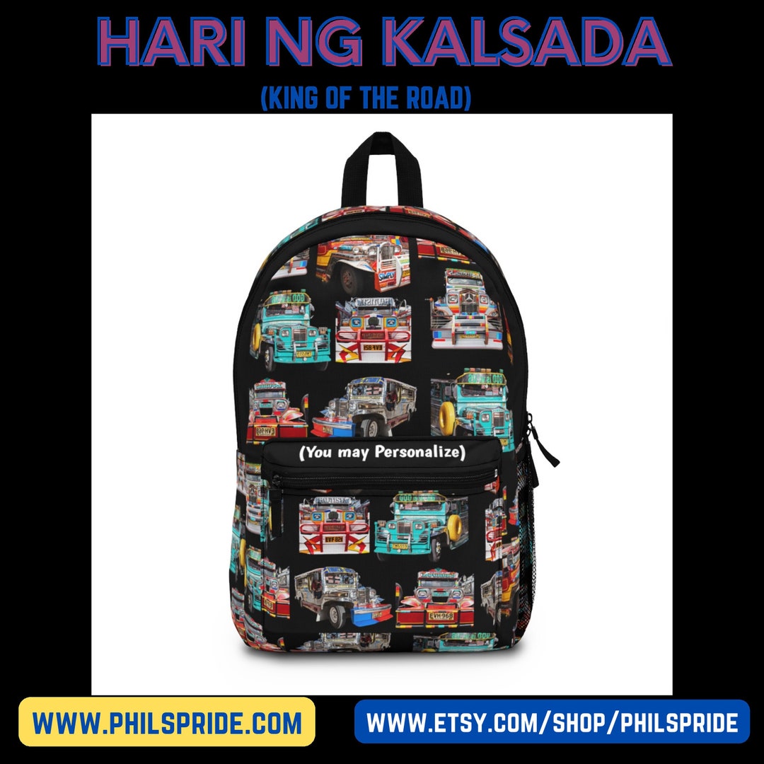 Personalized Philippine Jeepney Backpack | Crisply Printed Back to ...