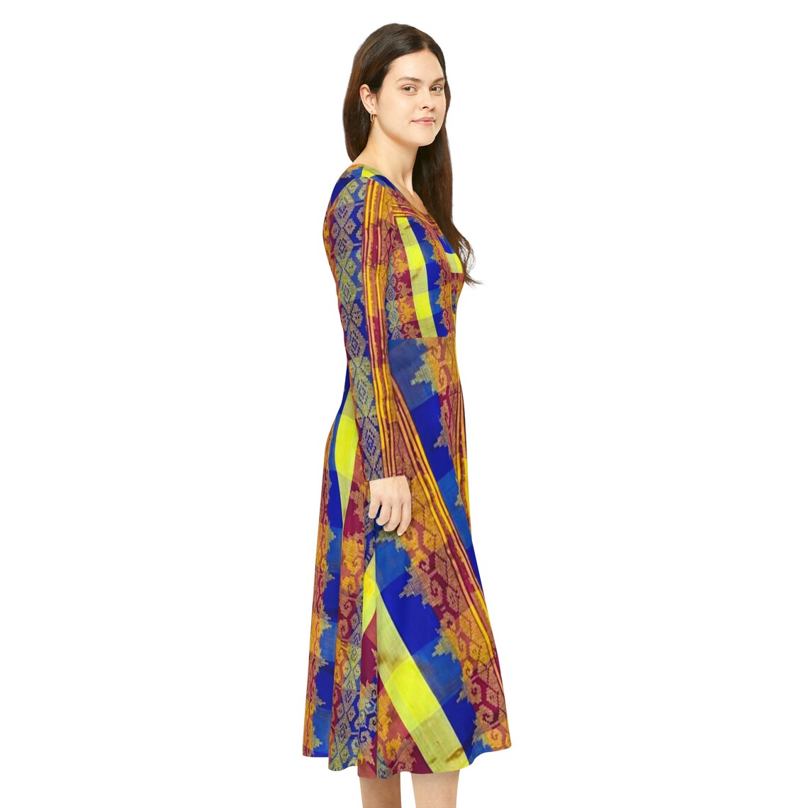 Philippines Filipino Mindanao Batik Inspired Women's Long Sleeve Dance ...