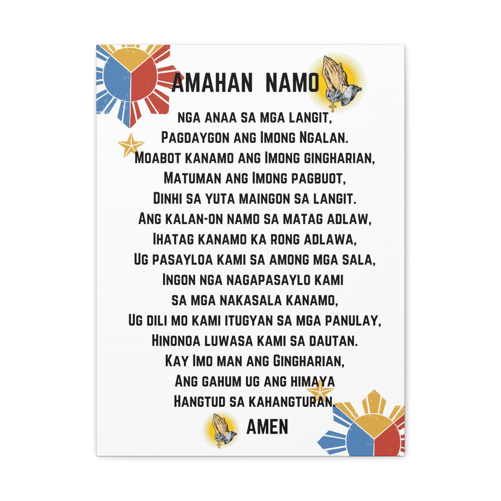 Philippines Cebuano Bisaya Ama Namin Lord's Prayer | Wall Decor, Easter ...