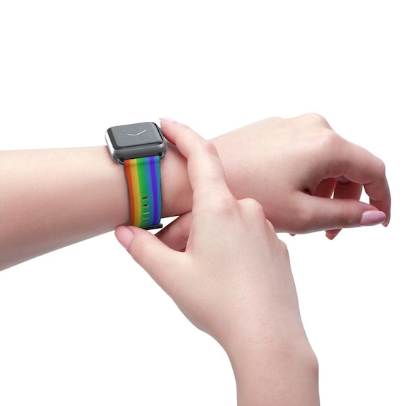 Pride Rainbow Apple Watch Band LGBT Watch Band Happy Pride | Etsy