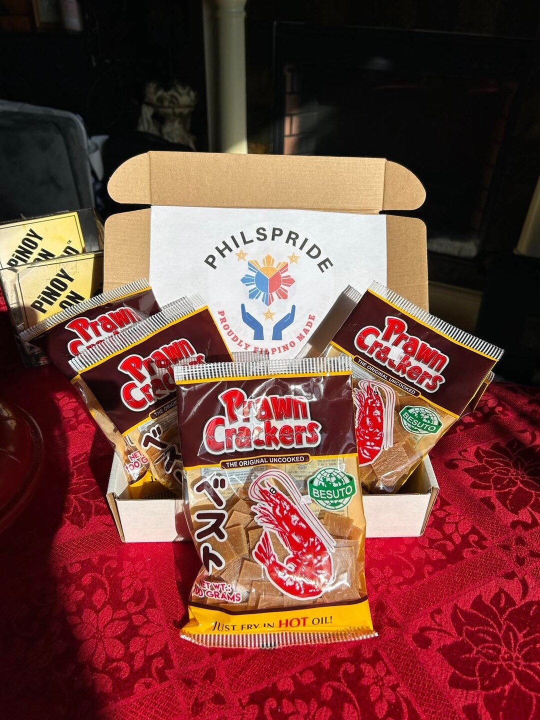 Philippines Besuto Prawn Bundle.filipino Prawn Chicharon (4) Packs in a ...