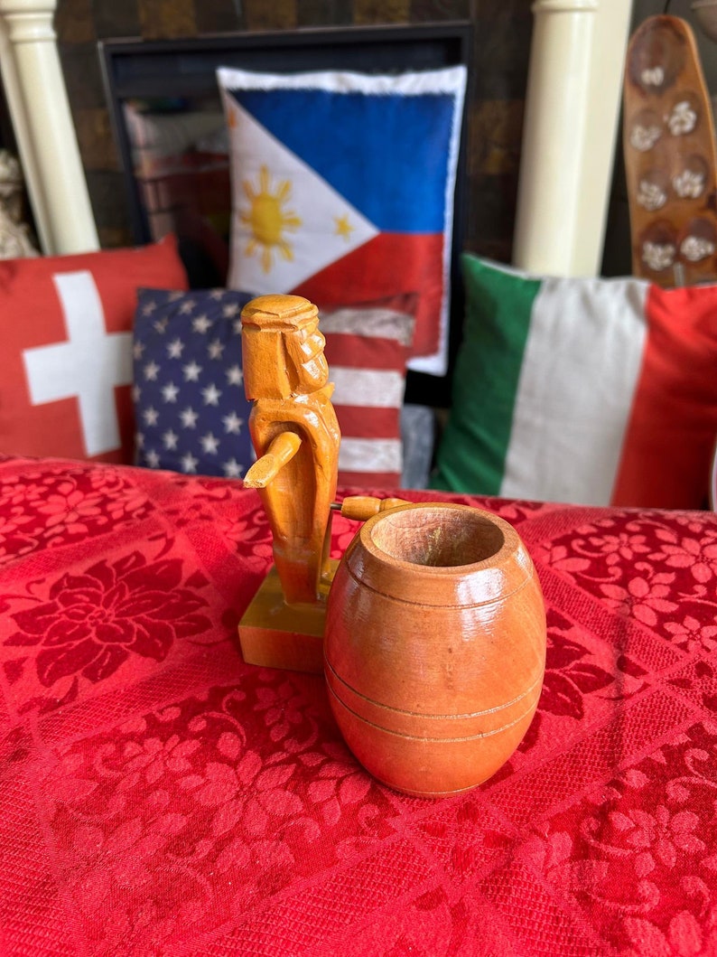 Philippines Filipino Funny Barrel Man Wooden Handicraft - Etsy