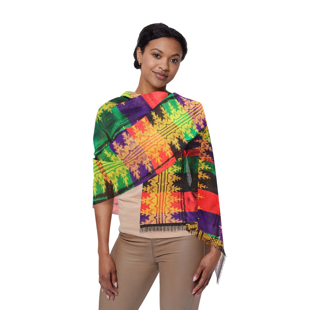 Philippines Filipino Batik Inspired Light Scarf | Mindanao Batik ...