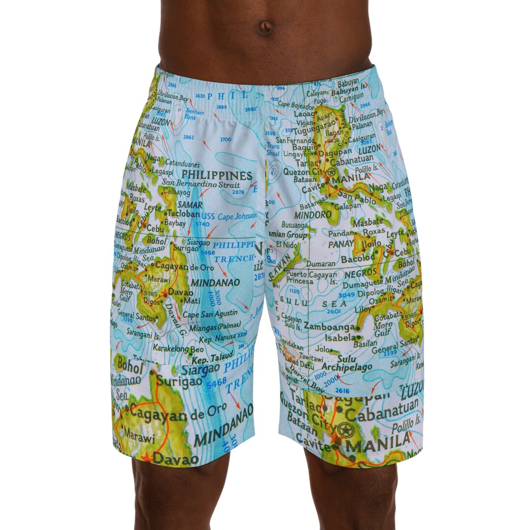 Philippine Map Men's Jogger Shorts | Filipino Mens Sports Short | Pinoy ...