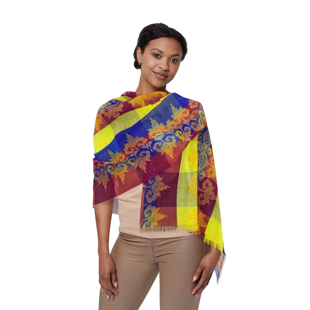 Philippines Filipino Batik Inspired Light Scarf | Mindanao Batik ...