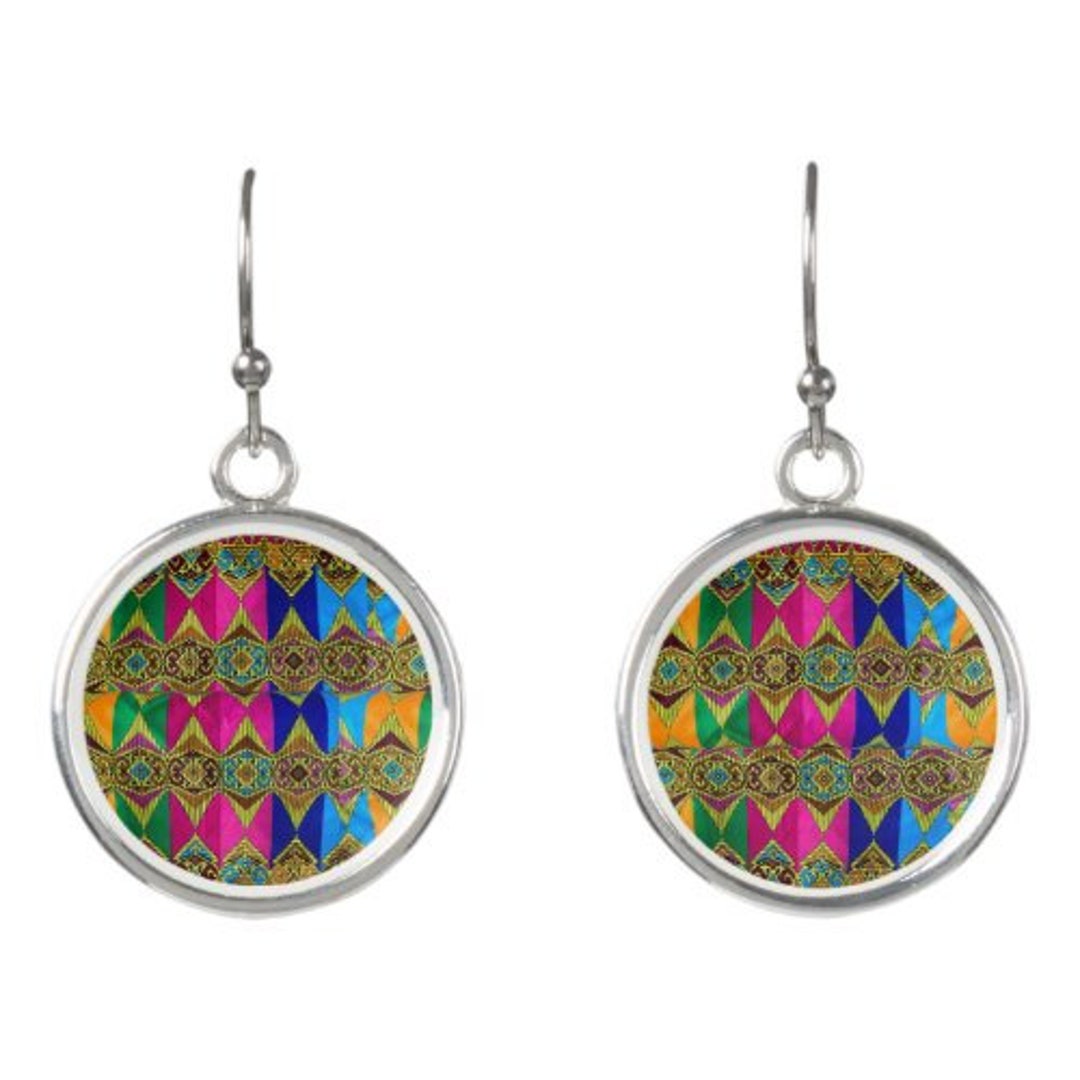 Philippines Filipino Mindanao Princess Batik Drop Earrings Crisply ...