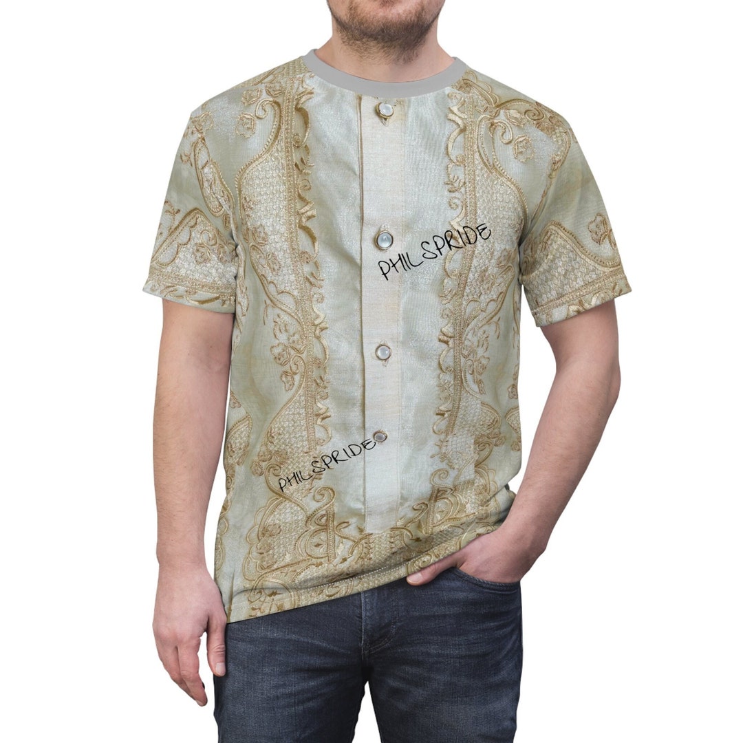 Filipino Barong Inspired Shirt, Digital Print, Casual Pinoy Tee - Etsy