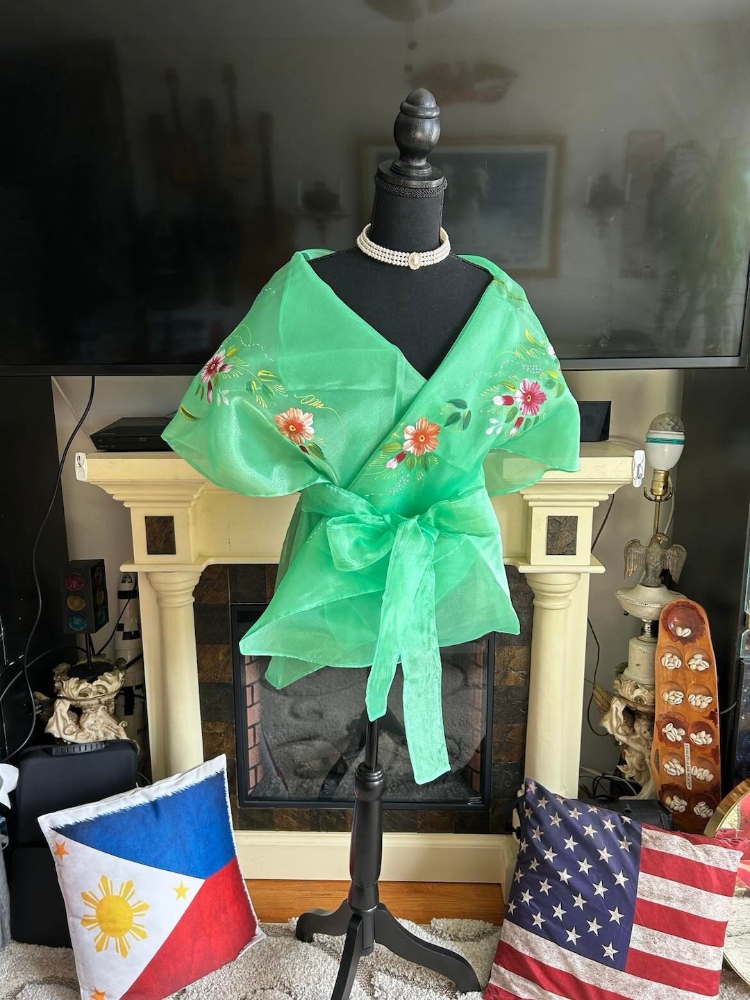 Philippines Filipino Organza Alampay Wrap Around Hand - Etsy