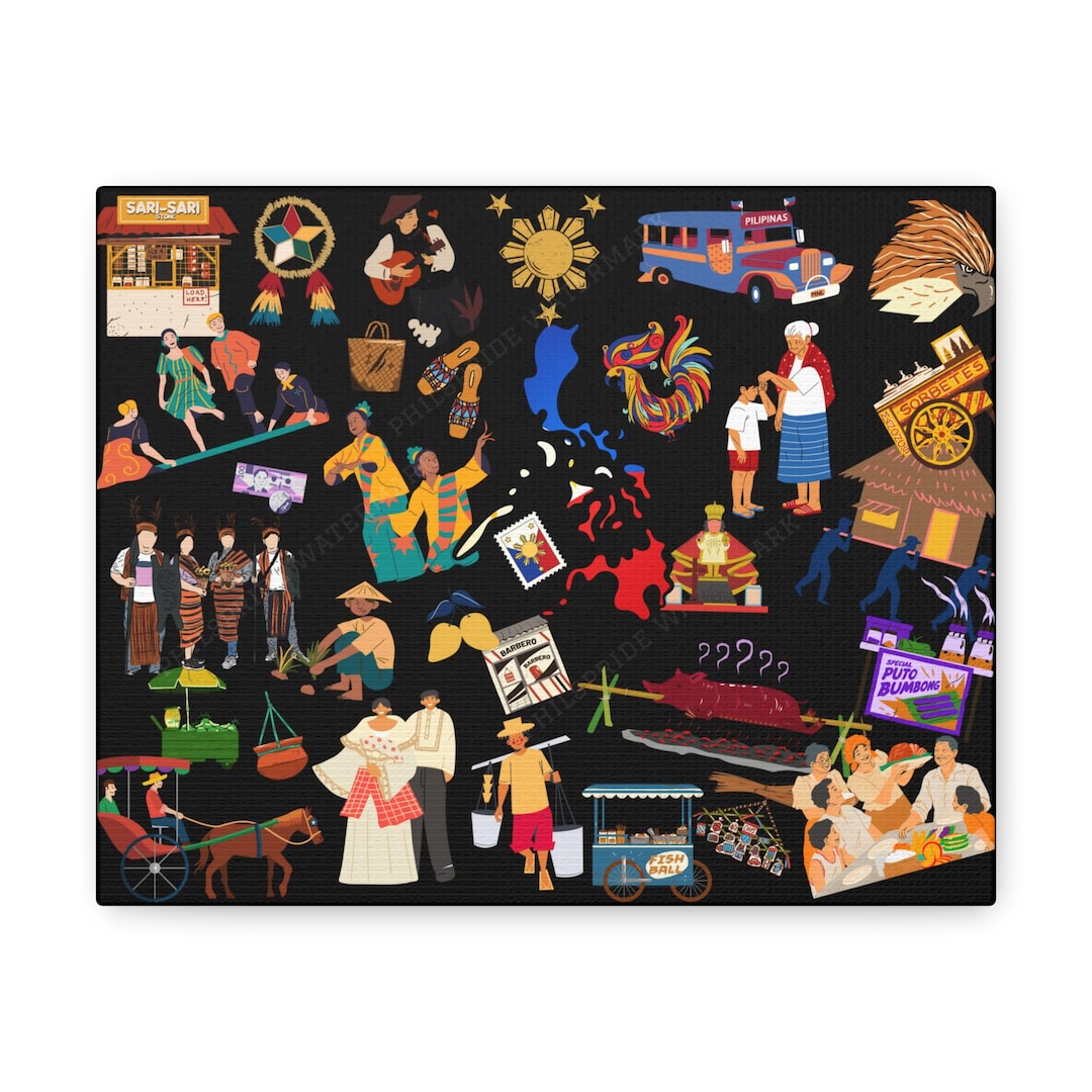 Philippine Filipino Culture & Tradition, Street Foods on Canvas Gallery ...