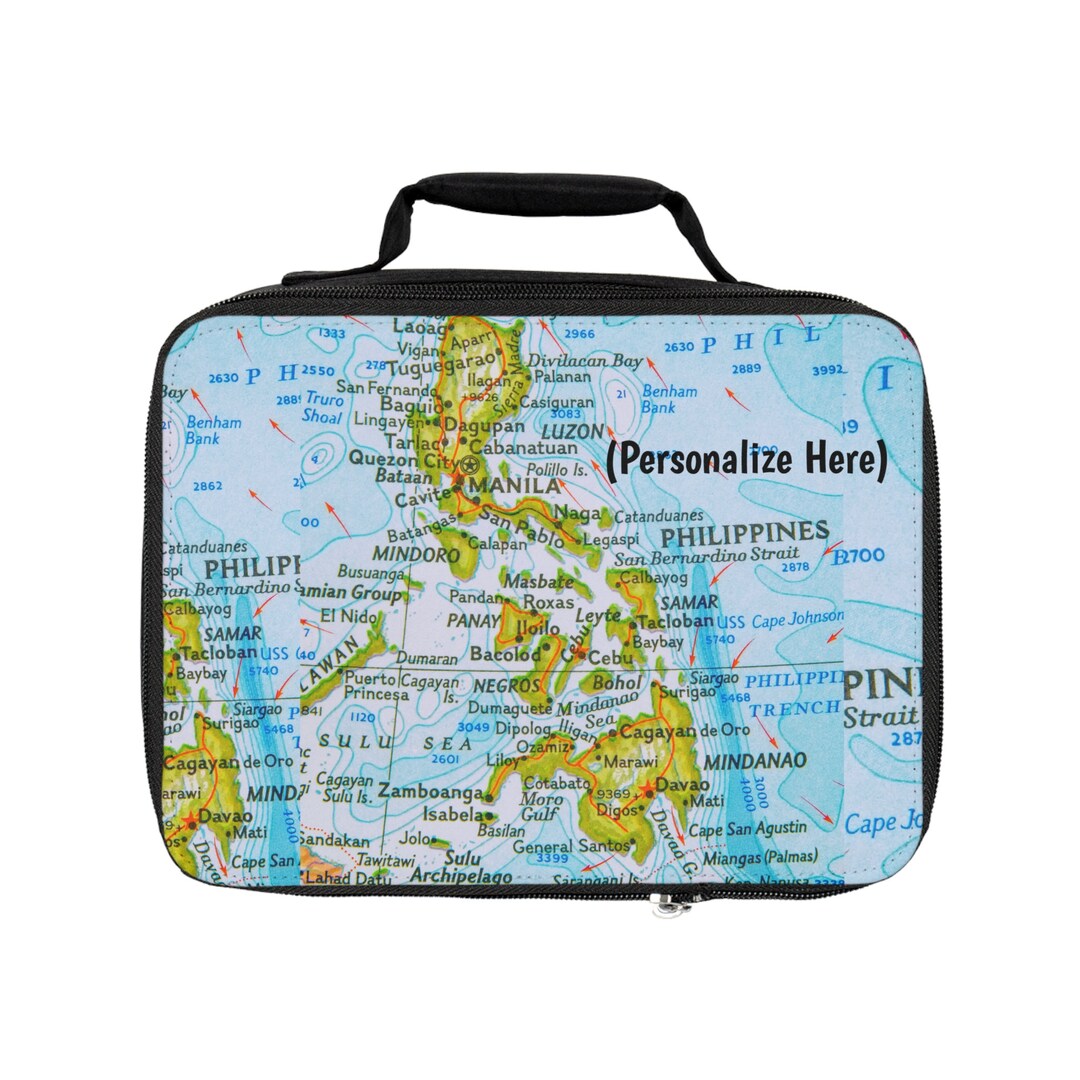 Personalized Philippine Map Kids Lunch Bag | Filipino Kids Lunch Bag ...
