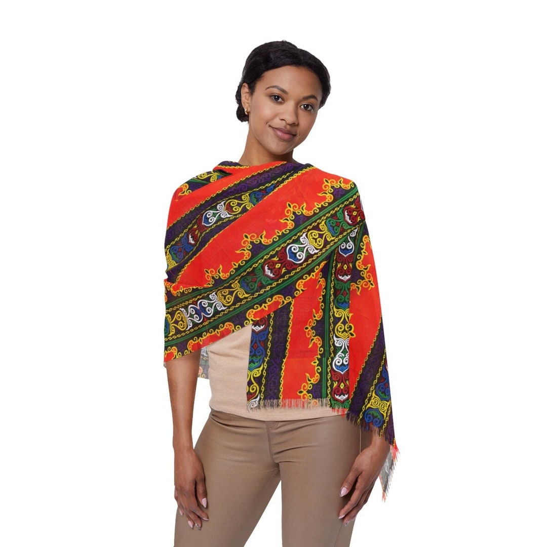 Philippines Mindanao Batik Inspired Light Scarf - Etsy