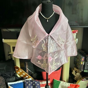 Philippines Modern Filipiniana Poncho Style Alampay, Organza Fabric ...