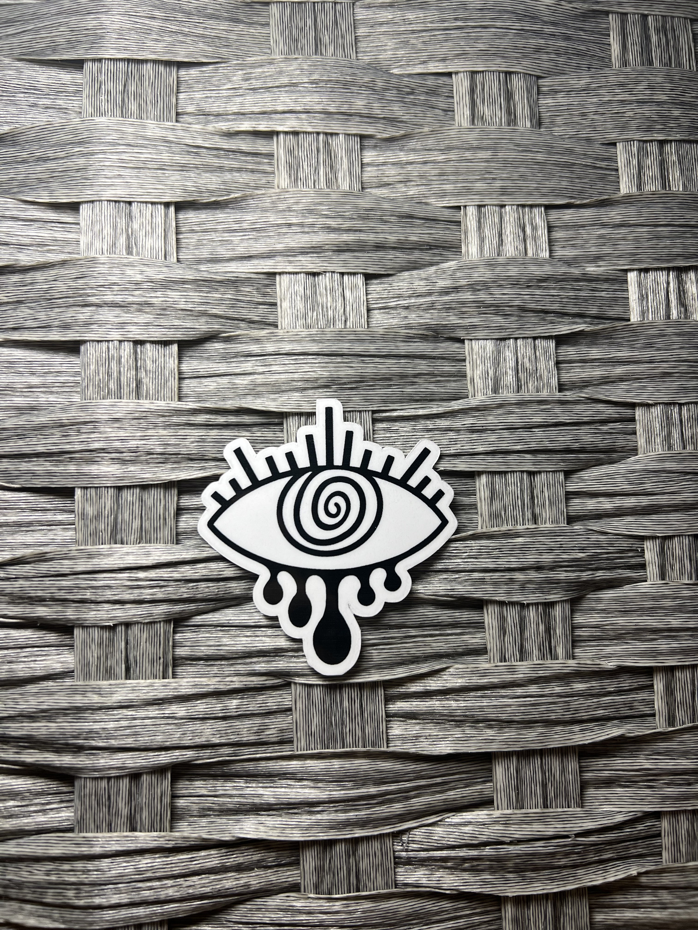 TRANSPARENT Boho Trippy Eye Sticker/ Boho Spiral Sticker/ Transparent ...