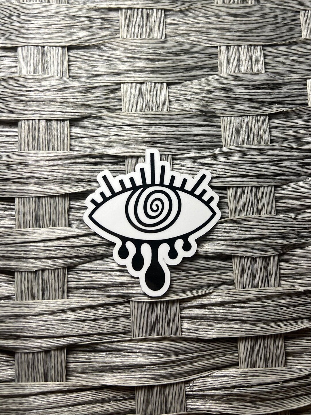 TRANSPARENT Boho Trippy Eye Sticker/ Boho Spiral Sticker/ Transparent ...